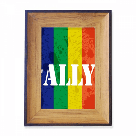 Ally LGBT Rainbow Pattern Photo Frame Exhibition Display Art Desktop ...