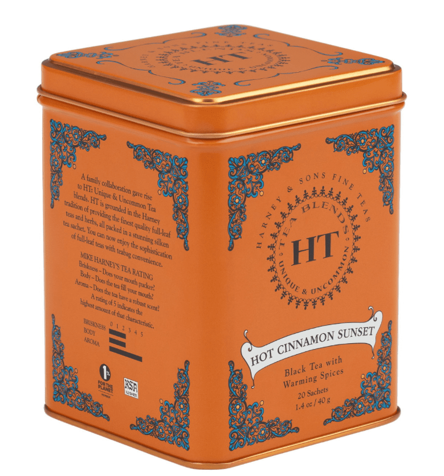 Harney & Sons, Hot Cinnamon Sunset, Black Tea with Cinnamon, Orange ...