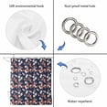 72x78 Inch Shower Curtain Navy Blue Flowers Blossom Bathroom Decor ...