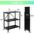 Powiller 3-Tier Portable Rolling Heavy Duty Metal Storage Shelf with ...