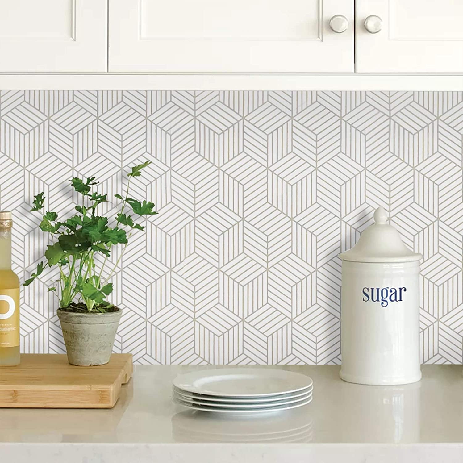 Click here for Yeater White And Silver Peel And Stick Wallpaper W... prices