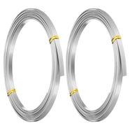 Uxcell 16.4 Feet Flat Aluminum Wire 18 Gauge Bendable Anodized Aluminum ...