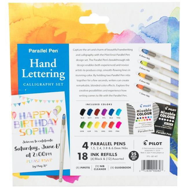 Pilot Enso Parallel Pen Hand Lettering Calligraphy Set - Walmart.com