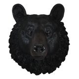 Large Magnificent Black Bear Wall Head Taxidermy Replica Decor Plaque ...