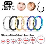 Anillos de titanio para la nariz G23, Clips para el cuerpo de colores ...