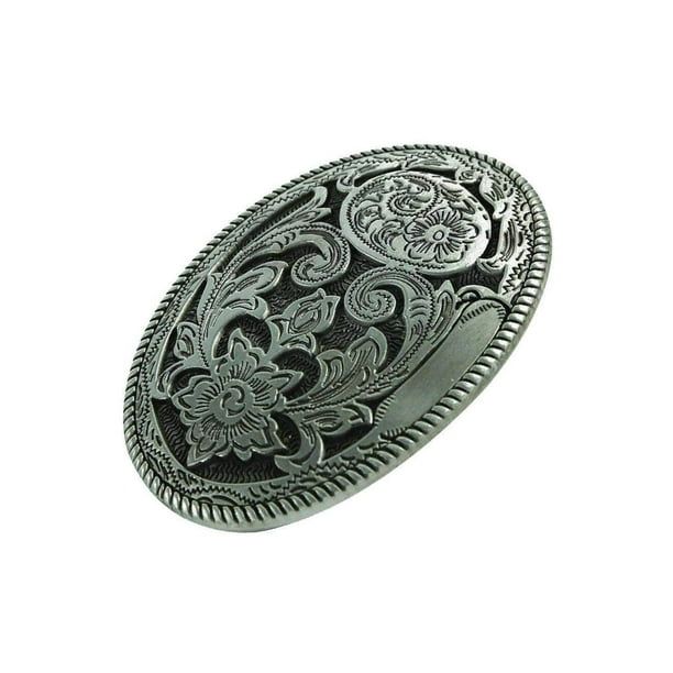 Vintage Tang Flower Pattern Hippie Western Cowboy Belt Buckle Belt ...