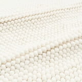 Elegant Rug Store Hand Knitted Chunky Wool Loops Area Rug, Ivory/Off ...