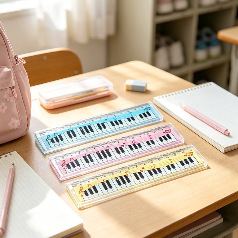 Clearance Under $1 Musical Note Ruler, Piano Keyboard Straight Ruler ...