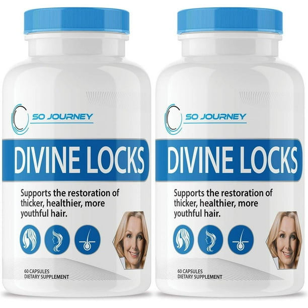 2 Pack Divine Locks Supplement Complex Hair Vitamins 120 Capsules ...