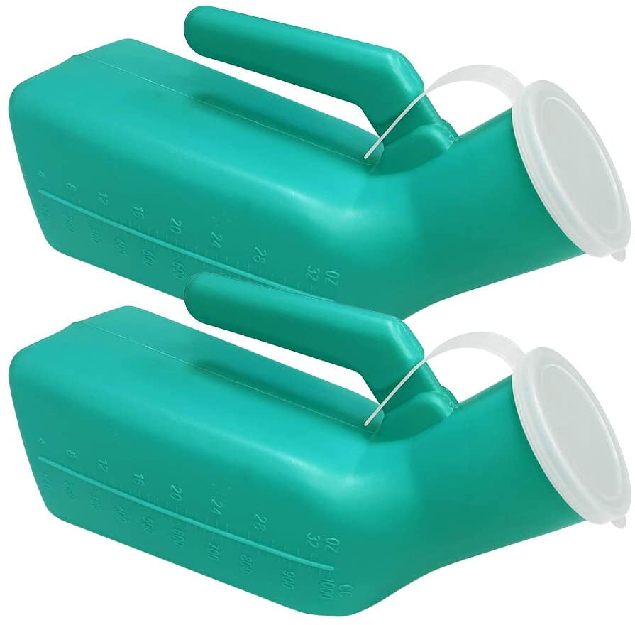 1000ml*2 Urinals for Men Thick Firm Portable Urinal, Urine Collection ...