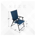 2pcs Folding Patio Chairs, Outdoor Dining Chairs with Grey Sling High ...