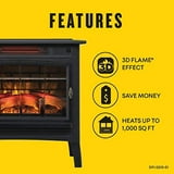 Duraflame 3D Black Infrared Electric Fireplace Stove with Remote ...