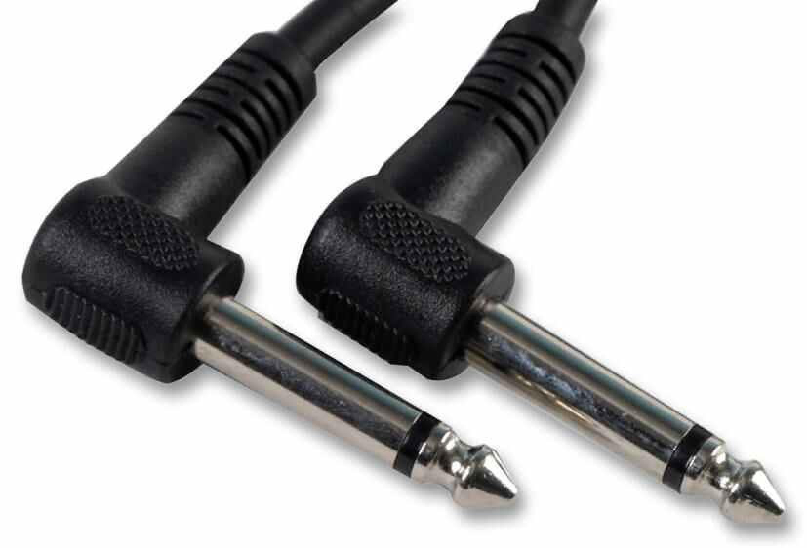 PRO SIGNAL - 6.35mm (1/4") Right Angled Mono Jack to Right Angled Jack ...