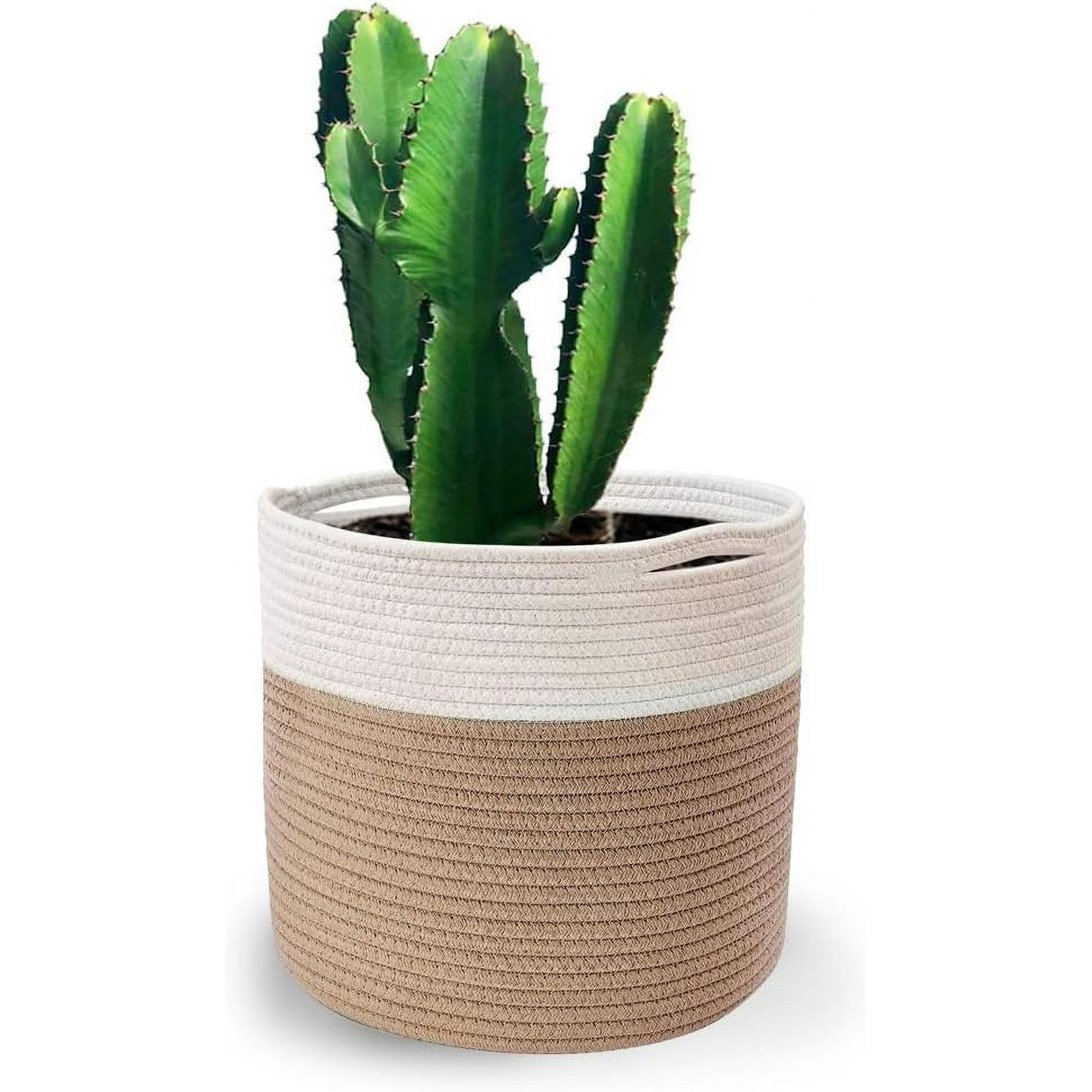 Click here for Hshdldf Woven Cotton Rope Plant Basket With Handle... prices