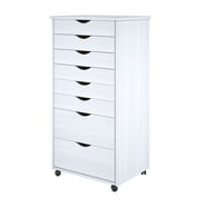 Rimax All-purpose Plastic Resin 4-Drawer Rolling Storage Cart, White ...