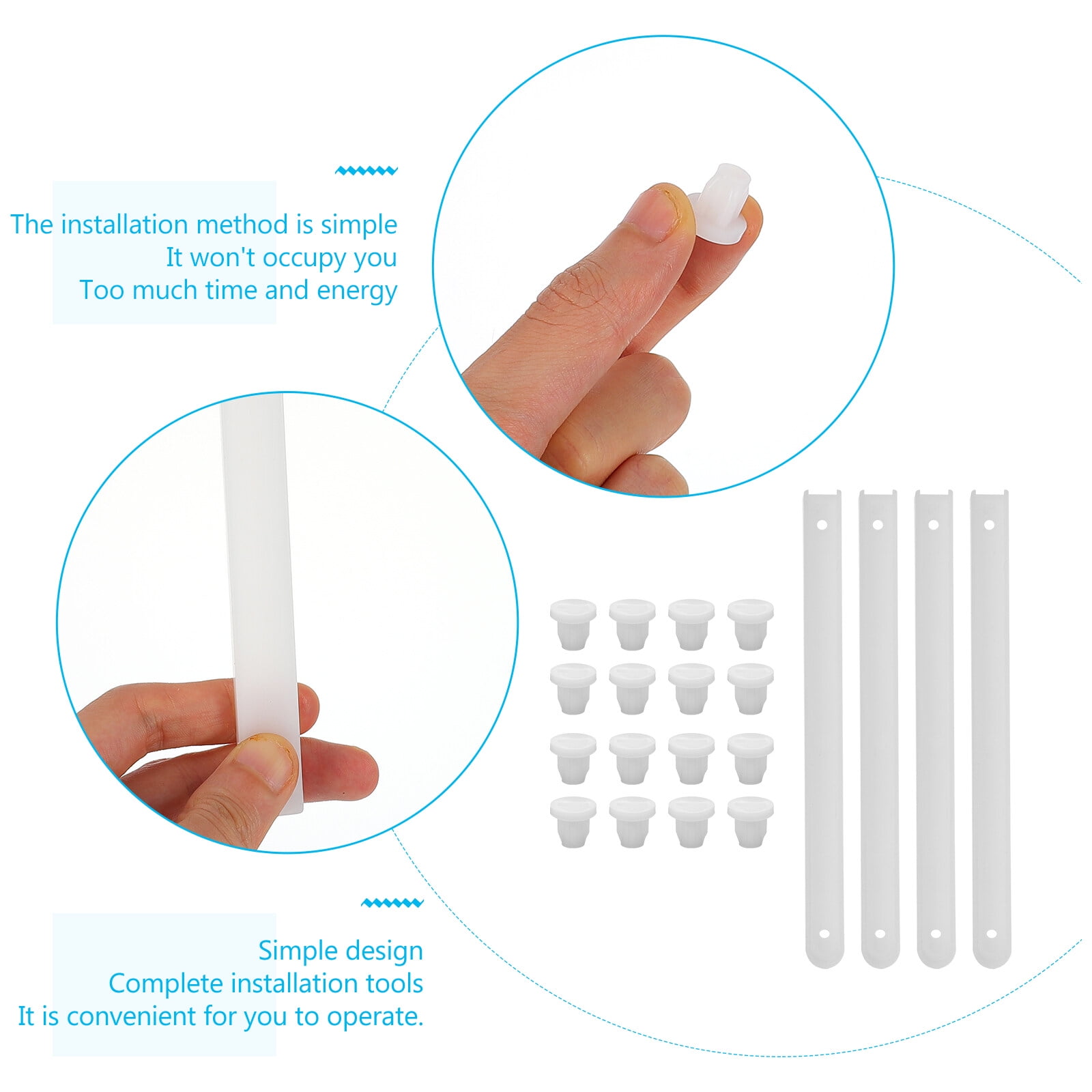 4 Sets Premium Drawer Guide Slides Simple Drawer Slides Drawer Guide ...