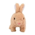 Techinal Electric Rabbit Toy Plush Bunny Battery Operated Hopping ...
