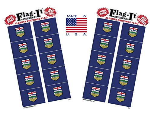 Made in The USA! 2 Packs of Flag-It Alberta Canadian Province Flag ...