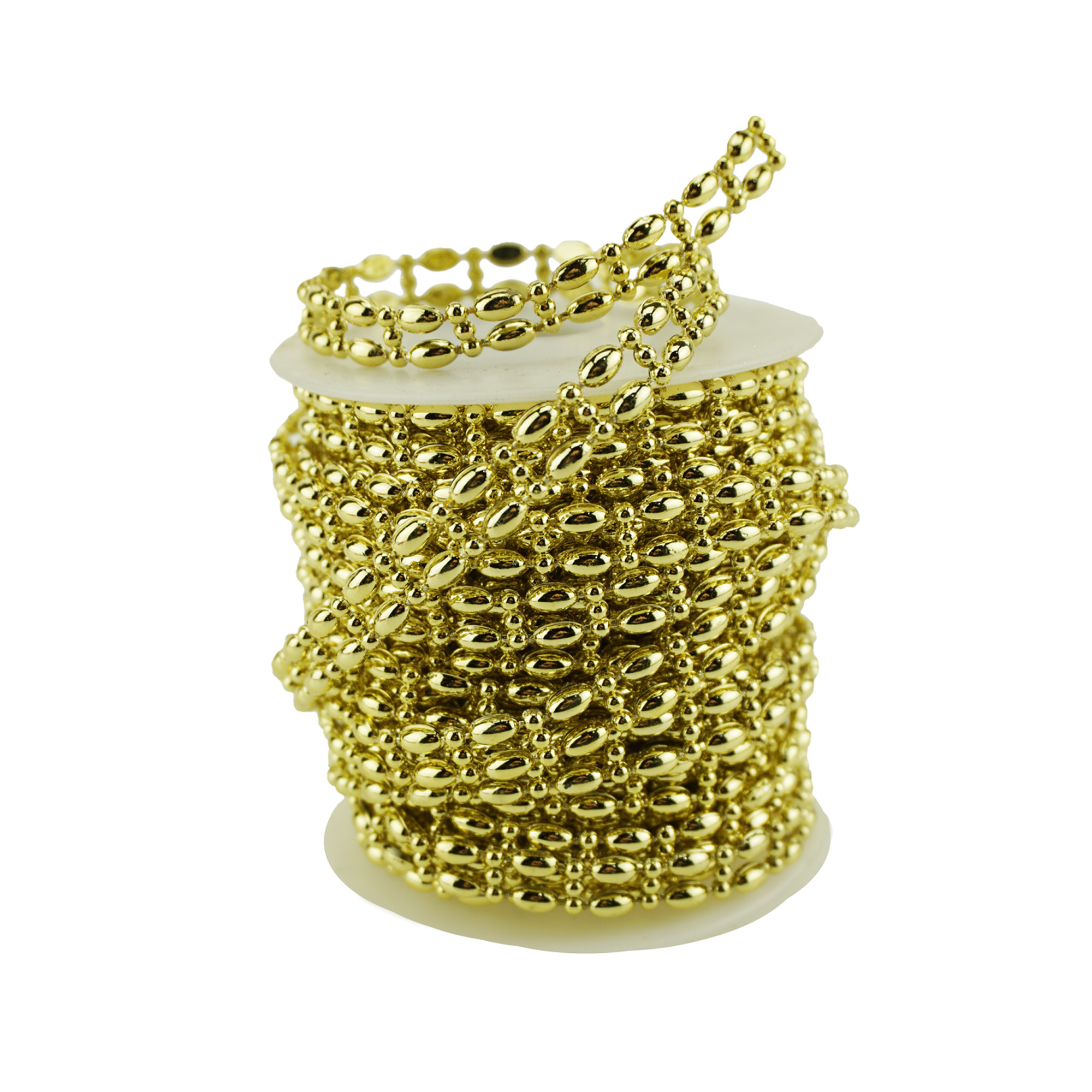 Double Lined Oval Flat Pearl Trim Ribbon, 6mm, 12-Yard (Gold) - Walmart.com