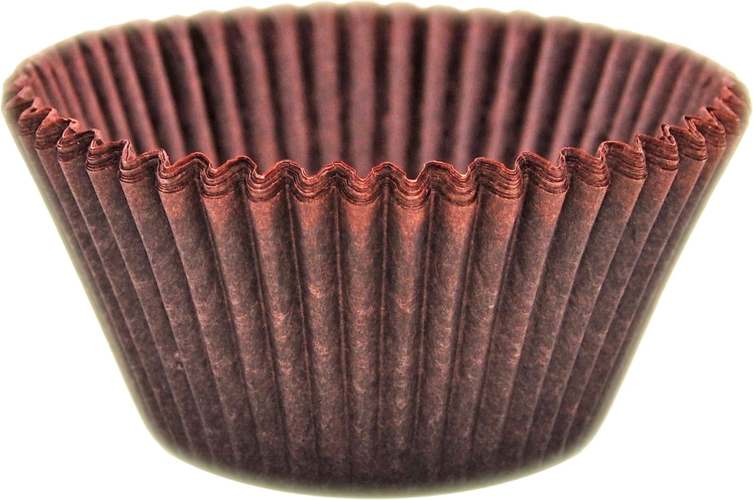 Extra Large Brown Cupcake Baking Cups 2-3/4"(Bottom) x2"(Deep) Jumbo ...