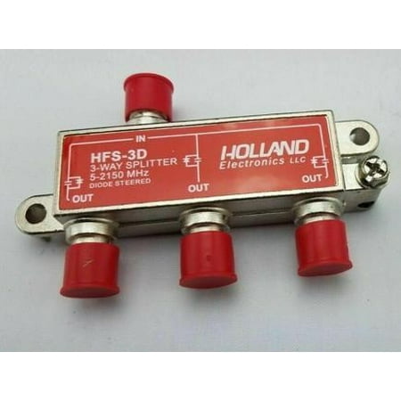 FYL 3-WAY COAX SPLITTER HOLLAND HFS-3D 5-2150Mhz DISH NETWORK APPROVED ...