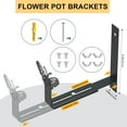 Urban Deco Flower Window Box Brackets 4 Pack, Adjustable Heavy Duty ...