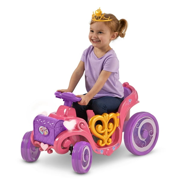 Disney Princess Enchanted Adventure Carriage Quad, 6-Volt Ride-On Toy ...