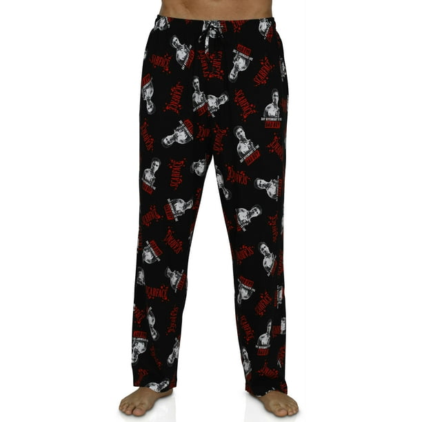 Scarface Tony Montana Mens Pajama Lounge Pants Say Goodnight to the Bad ...