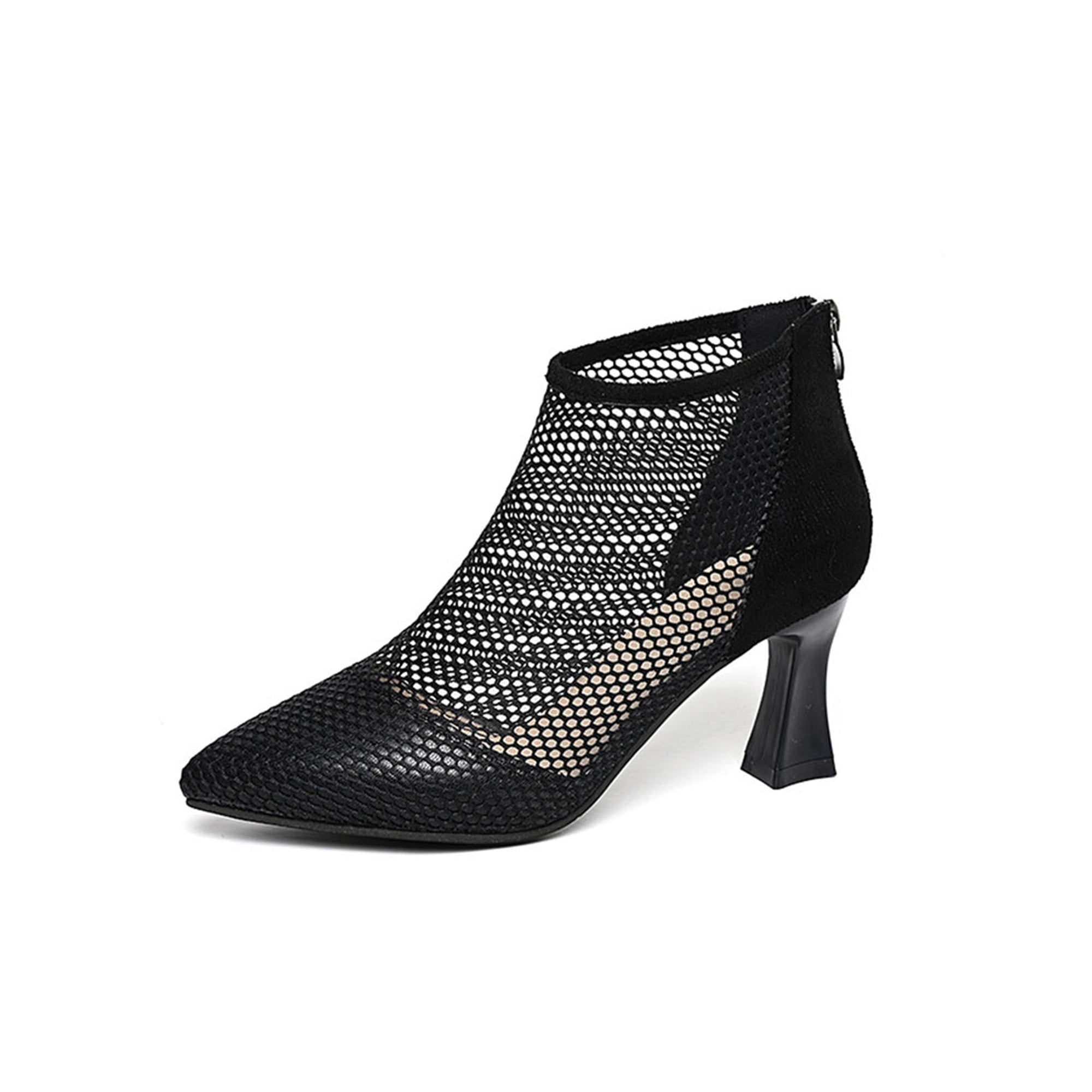 Click here for Luxur Womens Kitten Heels Zipper Heeled Pump Stile... prices