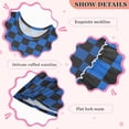 Blue and Black Checkerboard Seamless Pattern Sleeveless Dress A-Line ...