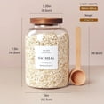2 PCS Glass Jar with Airtight Lid, Large Glass Food Storage Jars for ...