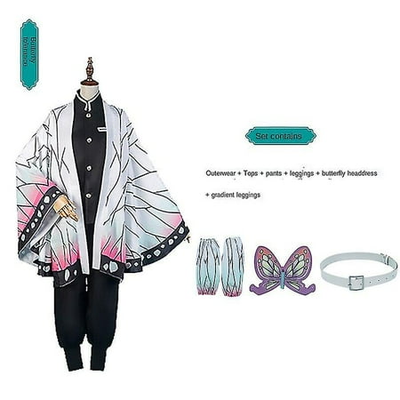 Demon Slayer Cosplay Kimono Jacket Cape Prom Costume Set - Kochou ...