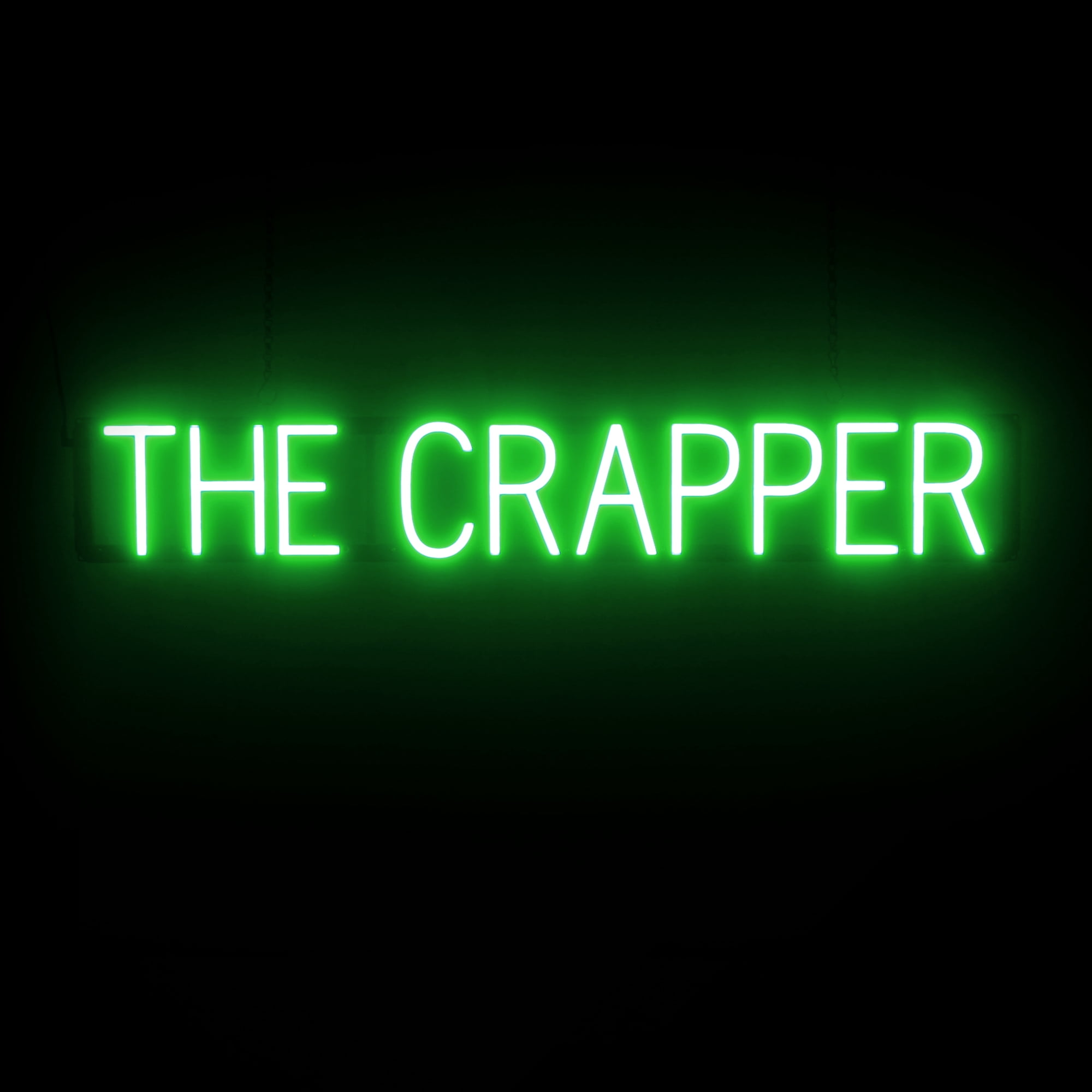 SpellBrite Neon-LED THE CRAPPER Sign With Dimming Capability. LED ...