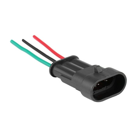 3 Pin Way Wire Connector Plug, 5 Sets Car 3 Pin Way Sealed Auto ...