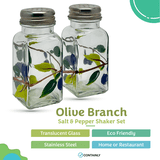 Walmart Hand Painted Glass Olive Branch Salt and Pepper Shakers Set ...