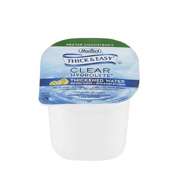 Thick & Easy Hydrolyte Thickened Water: Lemon, 4 oz, Nectar Consistency ...