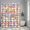 Bathroom Shower Curtain Cartoons Animals Lions Camels Waterproof Shower ...