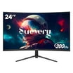 Suevery 24 Inch 200Hz Curved Gaming Monitor, FHD 1080P Frameless ...