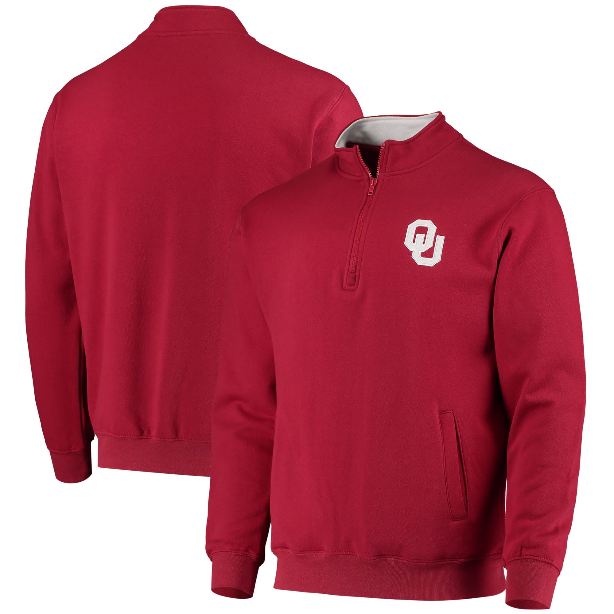 Men's Colosseum Crimson Oklahoma Sooners Tortugas Logo Quarter-Zip Jacket - Walmart.com