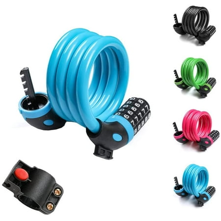 Bike Lock , Bike Cable Locks, Bike Combination Lock, with mounting ...