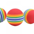 10Pack Rainbow Cat Toy Balls Soft EVA Foam Interactive Indoor Kittens ...