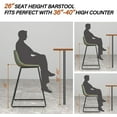 HeuGah Counter Height Bar Stools Set of 4, Counter Stools with Backs ...