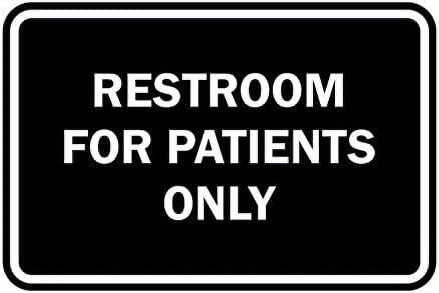 classic framed restrooms for patients sign (black) - small - Walmart.com