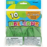 Unique Industries Latex Balloons, Lime Green, 12in, 10ct, Party ...
