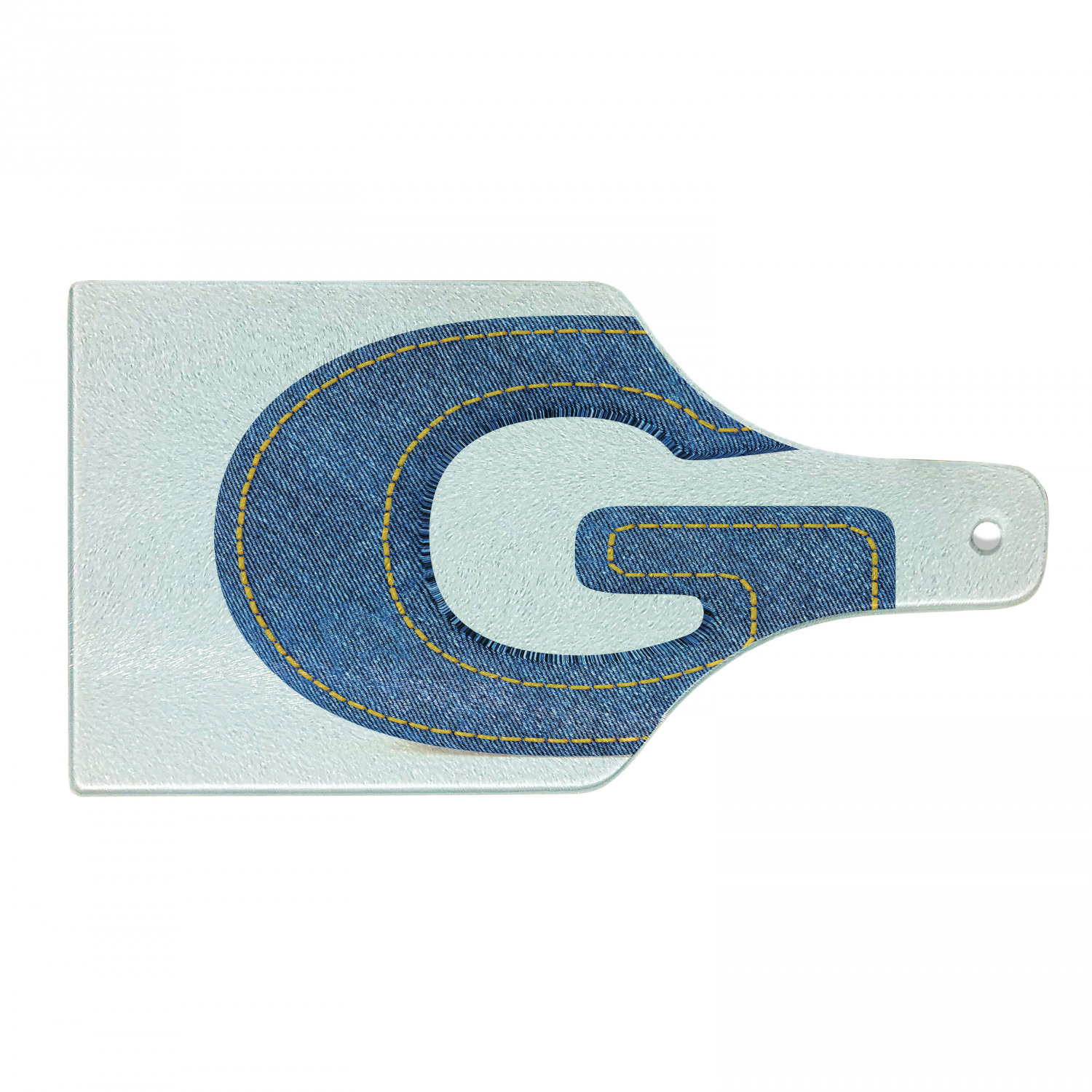 Letter G Cutting Board, Modern Denim Font Typeset Character Jeans Cloth ...