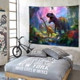 Dinosaur Decor Tapestry Ancient Animal Forest Wall Hanging Backdrop ...
