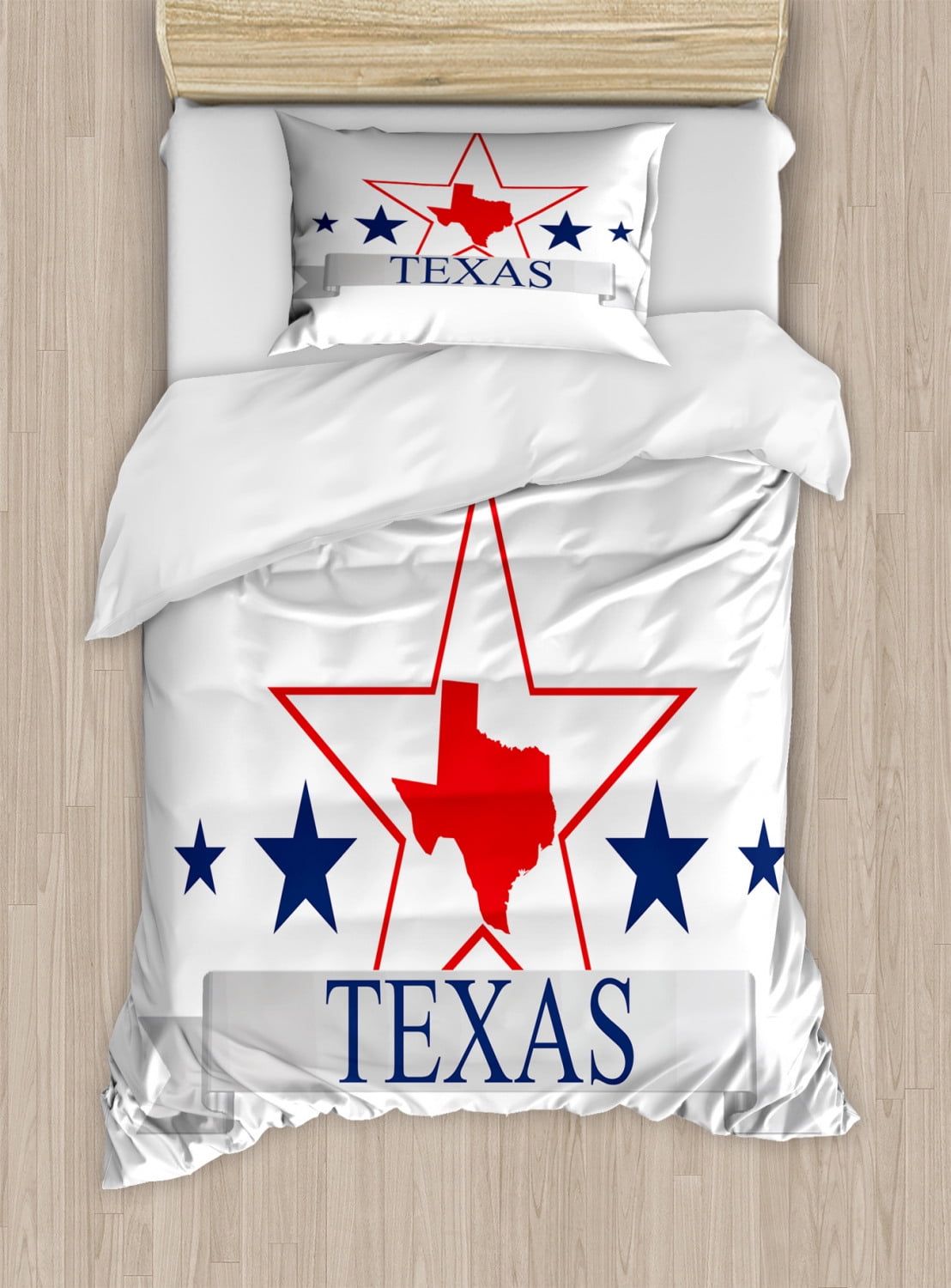 Texas Star Twin Size Duvet Cover Set, San Antonio Dallas Houston Austin ...