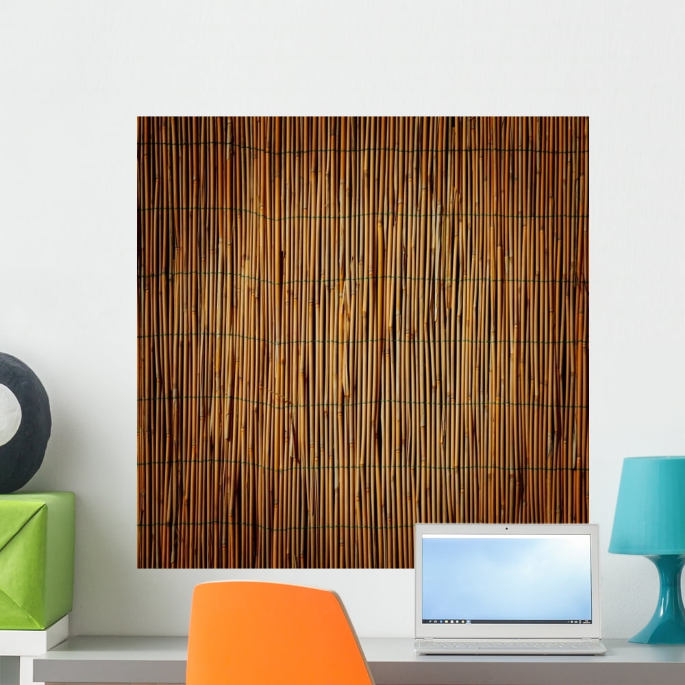 Bamboo Mat Wall Mural by Wallmonkeys Peel and Stick Graphic (24 in H x ...