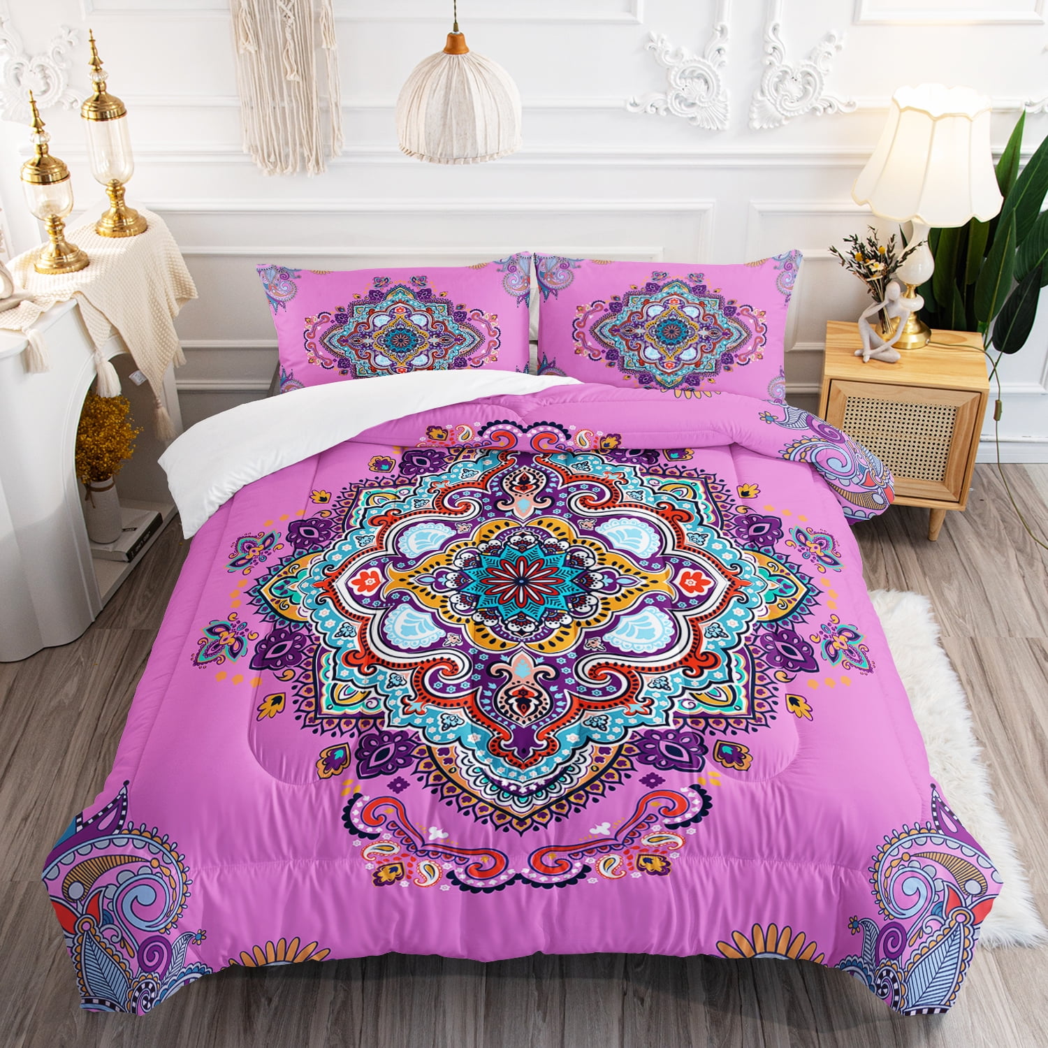 Hosima 3-Piece 3D Digital Comforter With Various Printed Patterns ...