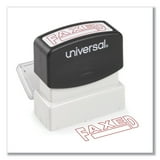 Universal Message Stamp, FAXED, Pre-Inked One-Color, Red -UNV10054 ...